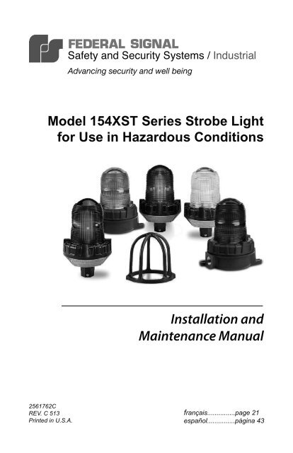 Installation and Maintenance Manual - Federal Signal