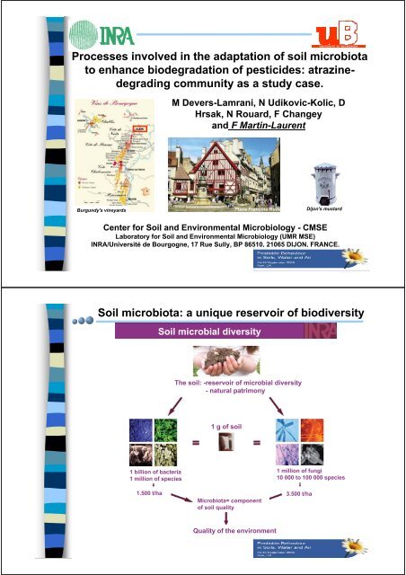 Processes involved in the adaptation of soil microbiota to enhance ...
