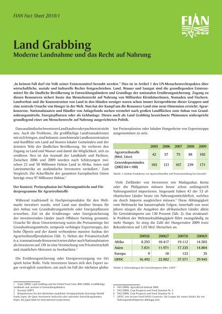 Fact-Sheet: Land Grabbing