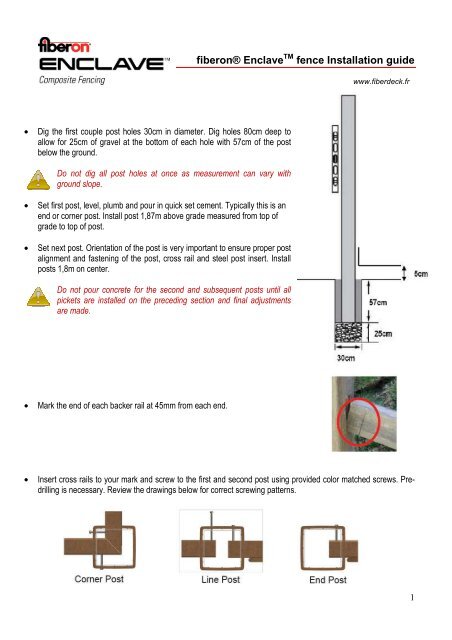 fiberon® Enclave fence Installation guide - Fiberdeck