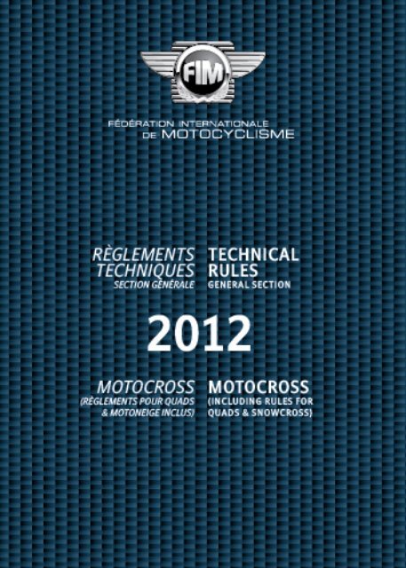 2012 FIM Technical Rules Motocross