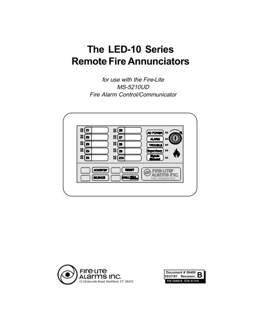 The LED-10 Series Remote Fire Annunciators - Fire-Lite Alarms