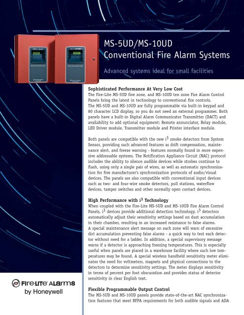 MS-5UD & MS-10UD Sell Sheet - Fire-Lite Alarms