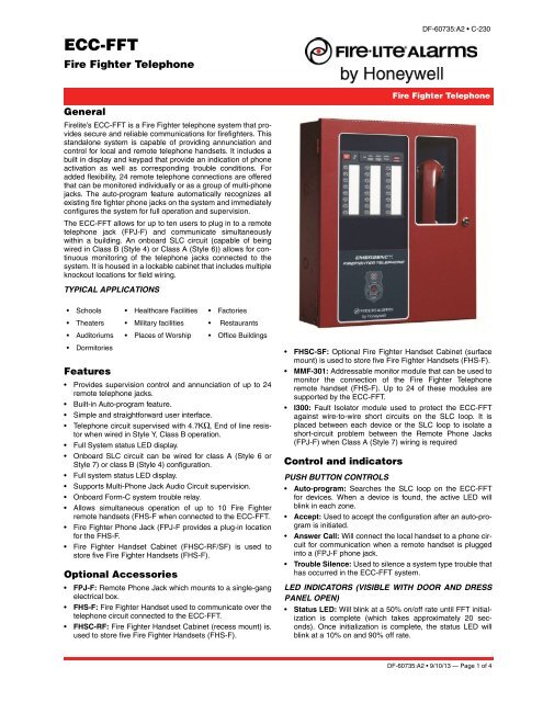 Data Sheet Fire-Lite Alarms, 40% OFF