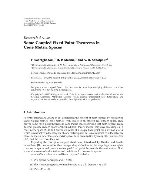 Some Coupled Fixed Point Theorems In Cone Metric Spaces