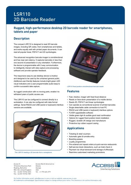 LSR110 datasheet - Access IS
