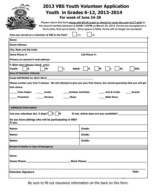 VBS Youth Volunteer form 2013.pdf - Flocknote