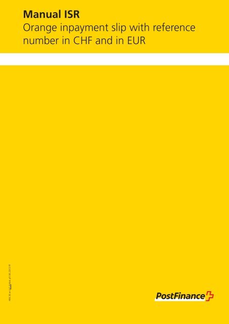 Manual ISR (PDF) The target link is not accessible to ... - PostFinance