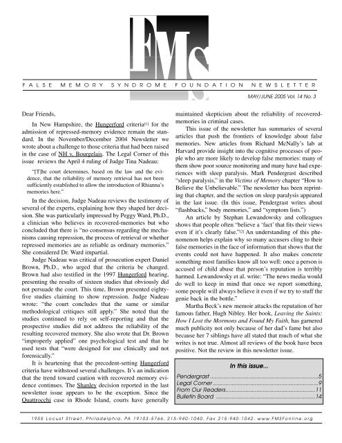 False Memory Disorder