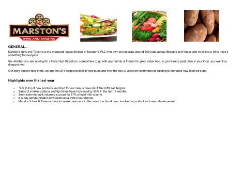 Marston's - Food Standards Agency