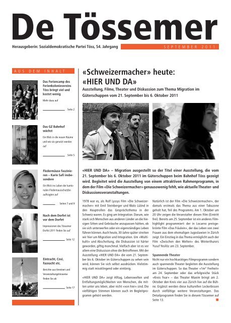 «schweizermacher» heute: «HIER UND DA»