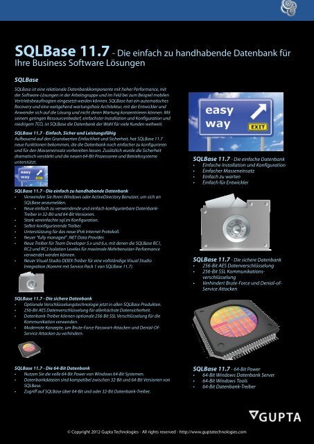 SQLBase 11.7- Die einfach zu handhabende Datenbank ... - Hwf.de