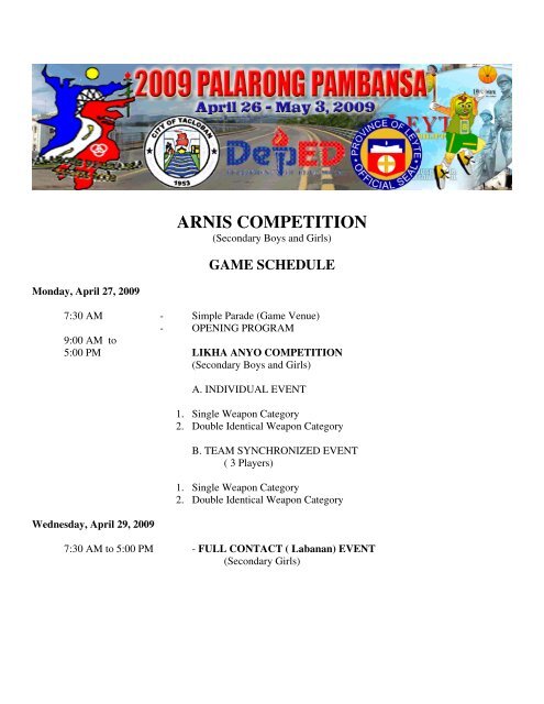ARNIS COMPETITION - Deped TFSS