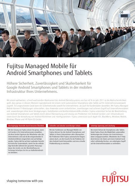 Fujitsu Managed Mobile für Android Smartphones und Tablets