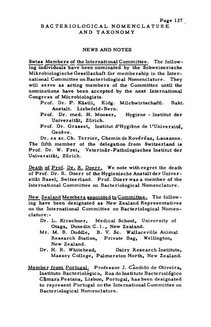 Prof. Dr. W. Frei, Veterinar-Pathologisches Institut der Unive r sitst ...