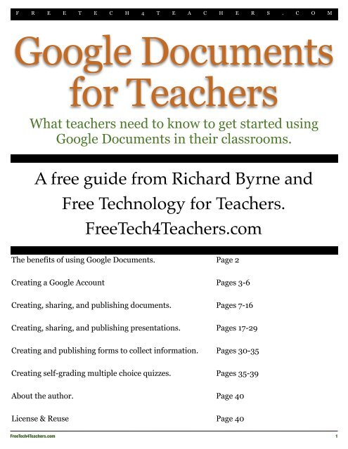 Google Documents for Teachers