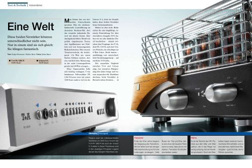 Eine Welt - T+A Elektroakustik