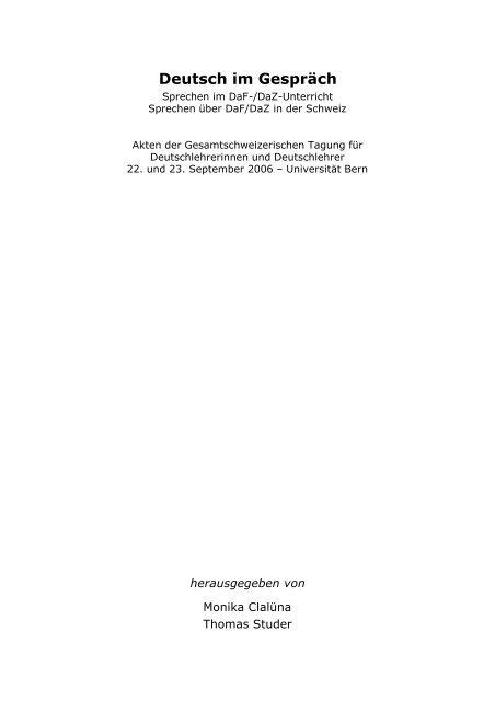 Deutsch im Gespräch - Daf Daz Tagung