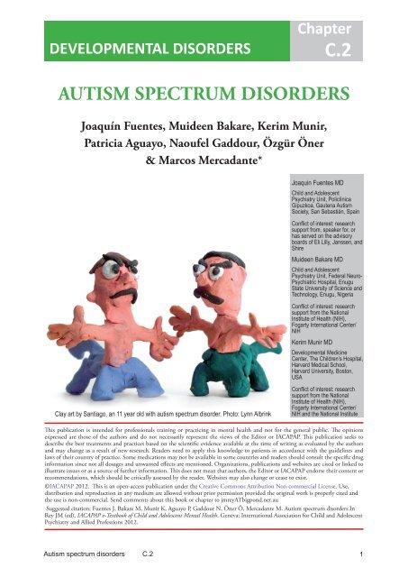 AUTISM SPECTRUM DISORDERS - IACAPAP