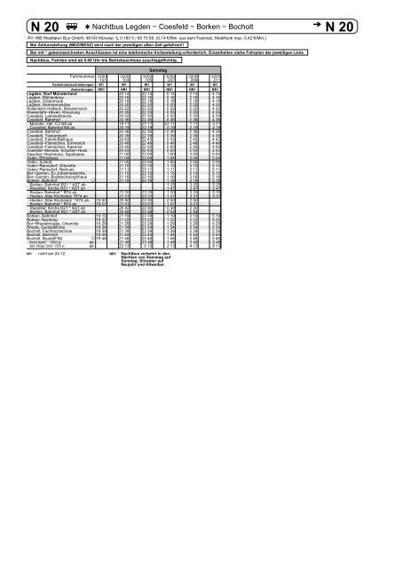 N20 - Bus und Bahn im Münsterland