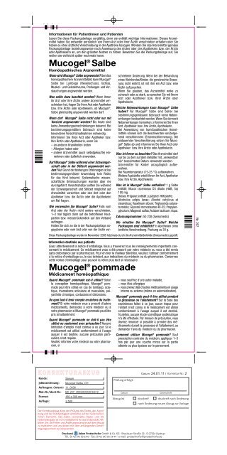 Mucogel® Salbe Mucogel® pommade