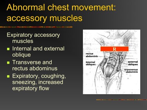 Abnormal chest movement: