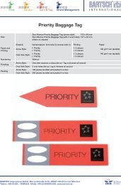 Interline baggage tag, 3 sectors with licence plate - BARTSCH ...