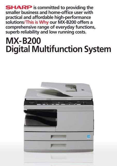 Sharp MX-B200 PDF Brochure - First Class Business Solutions