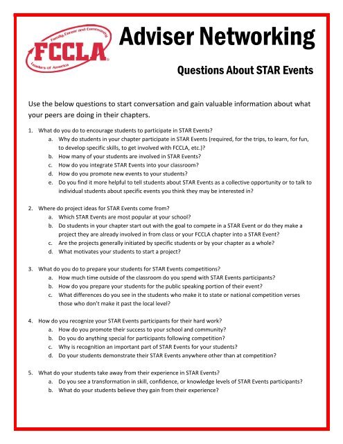 STAR Events - fccla
