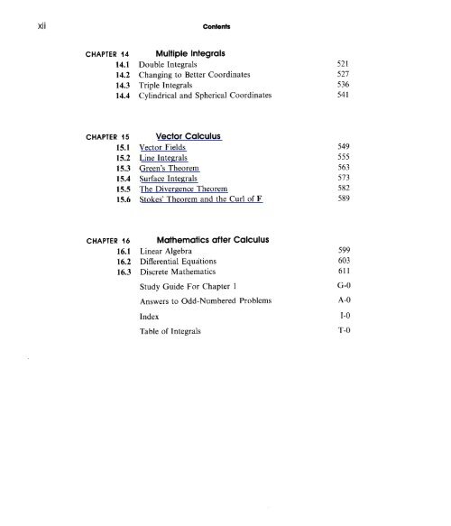 Multiple Integrals Vector Calculus Mathematics after Calculus