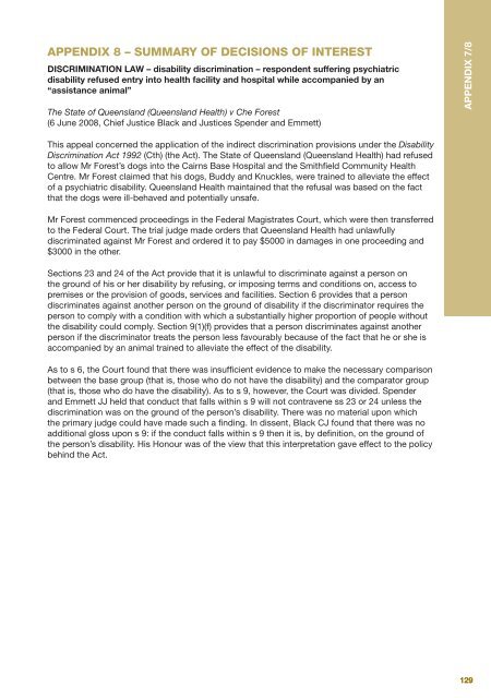 APPENDIX 8 - Federal Court of Australia