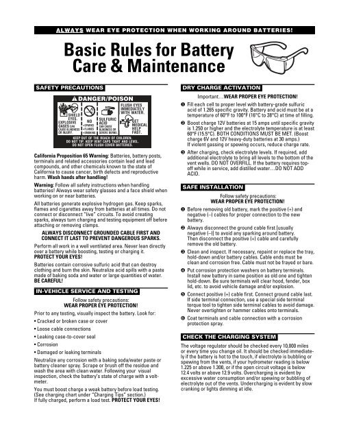 Battery Care and Maintenance Tips - Challenge Batteries