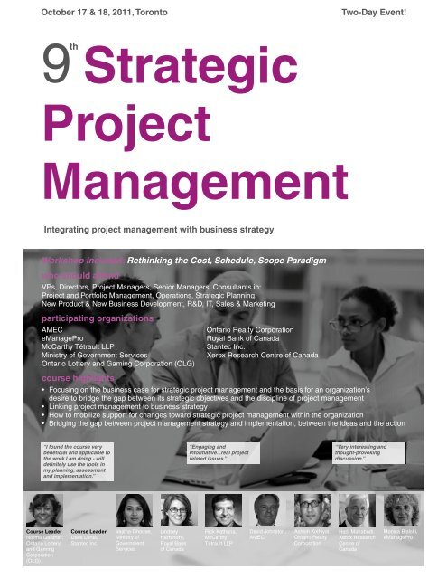 Strategic Project Management - Federated Press