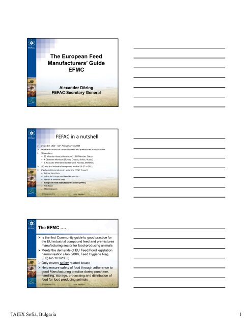 Alexander Döring, Secretary General, FEFAC