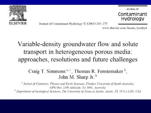 variable density groundwater flow - FEFlow