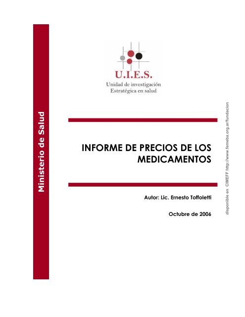 Evolución de precios de medicamtos Argentina ... - Femeba Salud