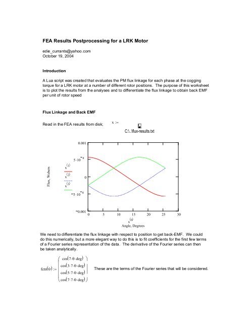 Mathcad Professional - flux-res - Finite Element Method Magnetics
