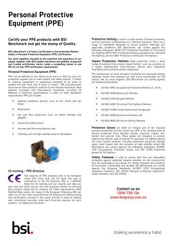 Sample Lesson Plan - Personal Protective Equipment (PPE) 1 Topic ...