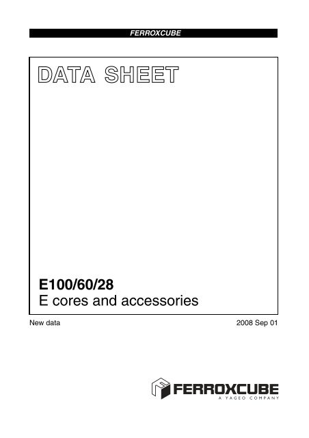 E100/60/28 - Ferroxcube