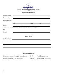 Food Vendor Application Form