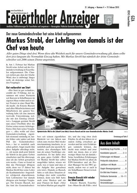 Markus Strobl, der Lehrling von damals ist der Chef von heute