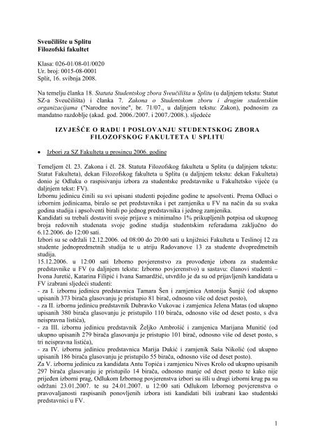 Sveučilište u Splitu Filozofski fakultet - Filozofski fakultet u Splitu