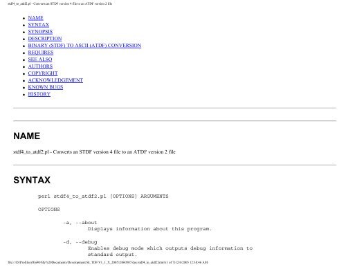 (STDF) TO ASCII (ATDF) - Michael Hackerott