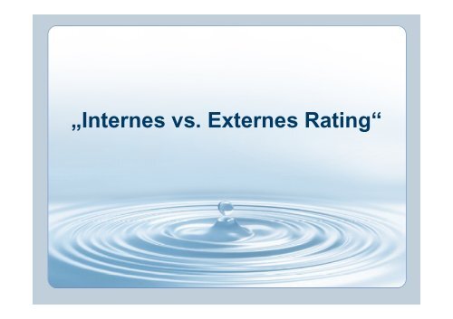 Internes vs. Externes Rating - Fachhochschule Südwestfalen