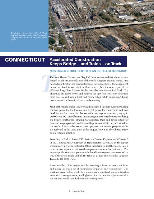 Accelerated Construction Keeps Bridge - and Trains - on Track