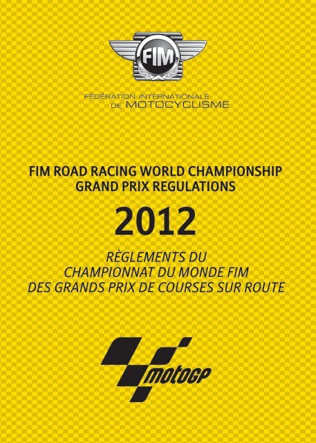 fim road racing world championship grand prix regulations ...