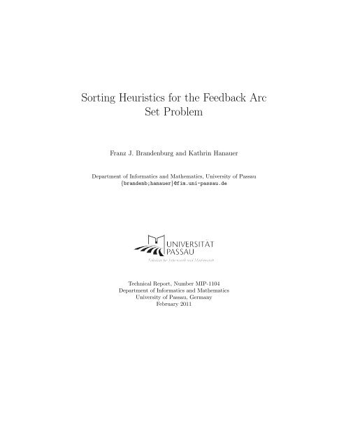 Sorting Heuristics For The Feedback Arc Set Problem