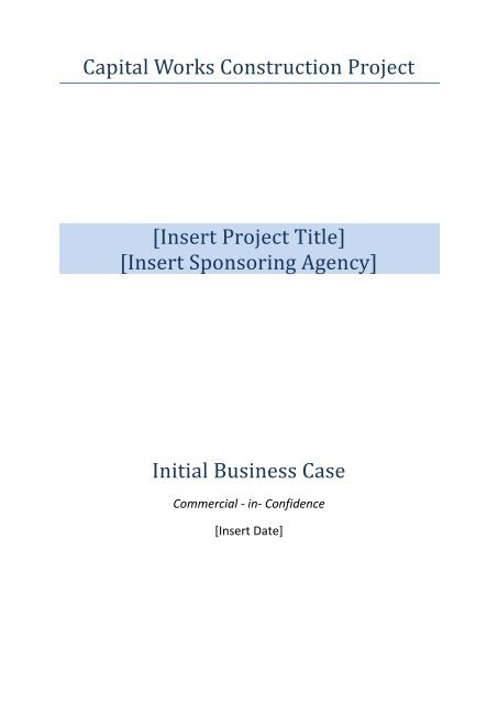 Initial Business Case Template