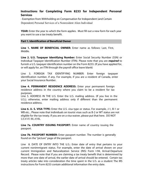 form 8233 line 10 instructions