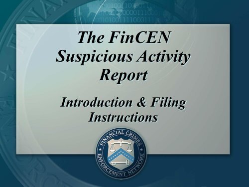 The FinCEN Suspicious Activity Report